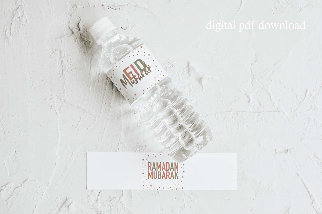 Ramadan Eid Water Bottle Labels Ramadan Decoration Eid Decoration Happy ...