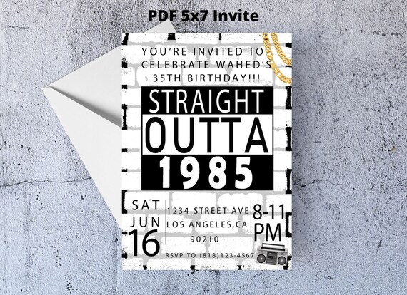 Hip Hop Party Hip Hop Invitation Hip Hop Invitations 90s - Etsy