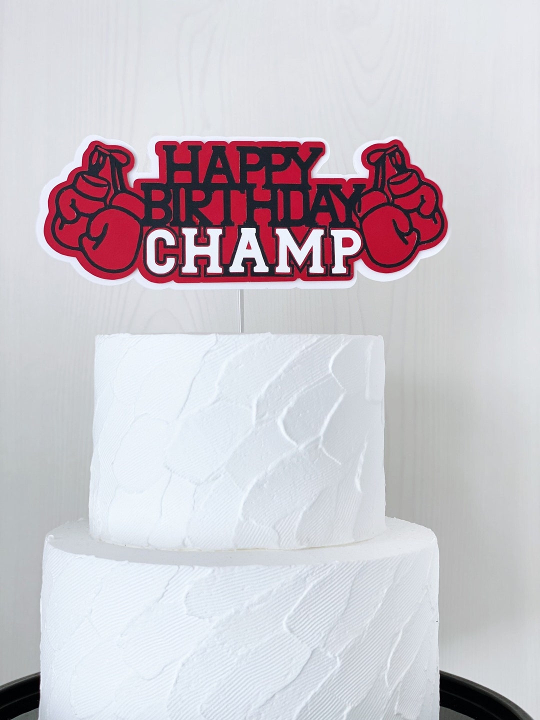 Boxer Cake Topper Boxing Party Boxing Party Boxing Gloves Happy ...