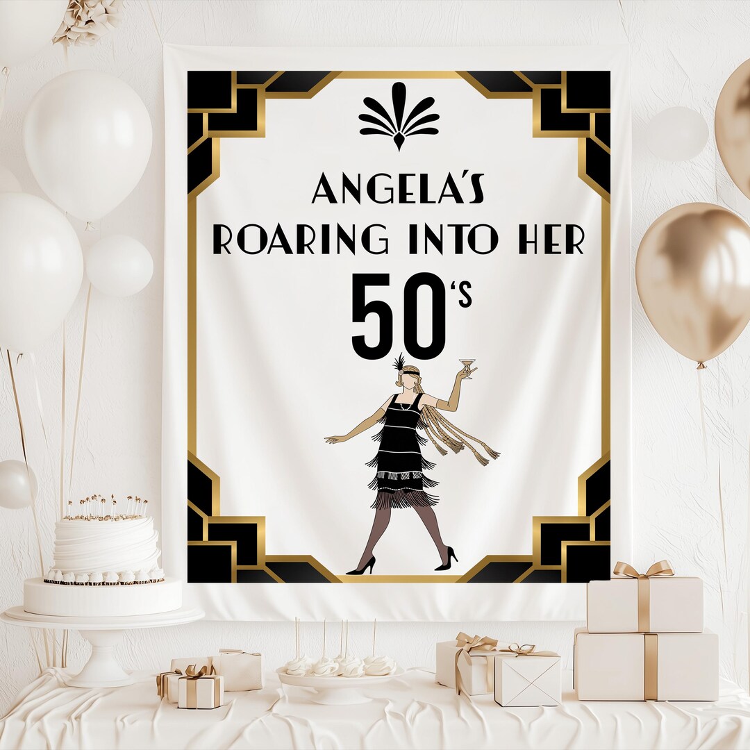 ANY Age-roaring 50s Flapper 1920s Party Decor Flapper Girl Birthday Old ...