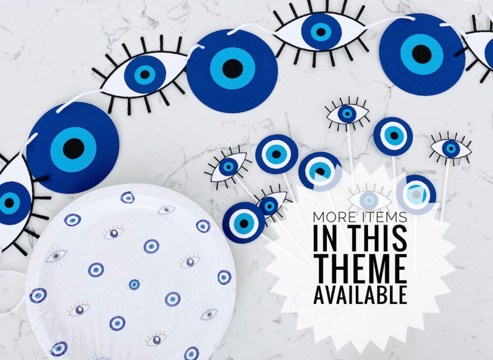 Evil Eye Toppers Evil Eye Cake Topper Evil Eye Birthday Evil | Etsy