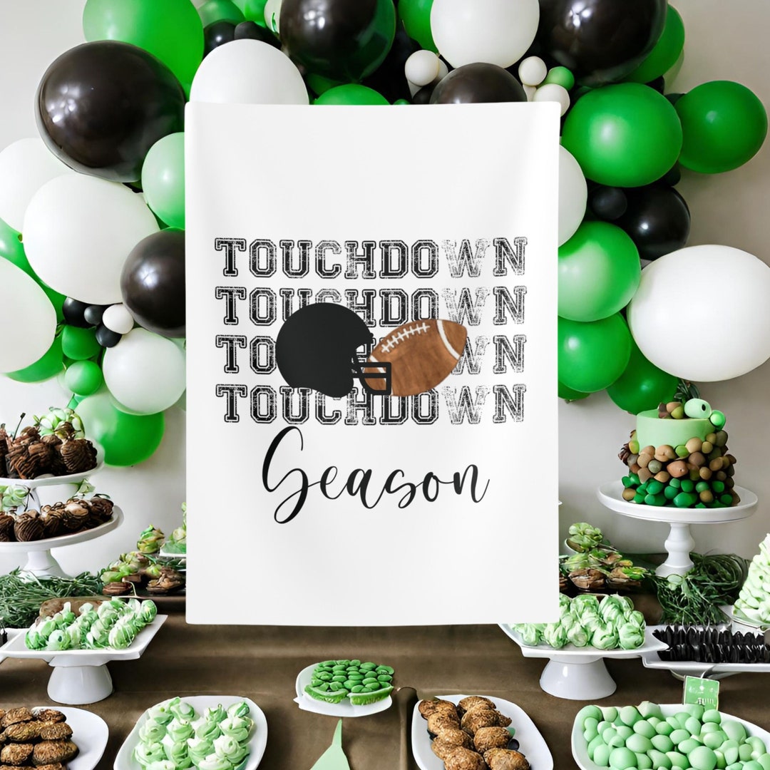 Touchdown Season Football Birthday Banner 1st Birthday Football Theme ...