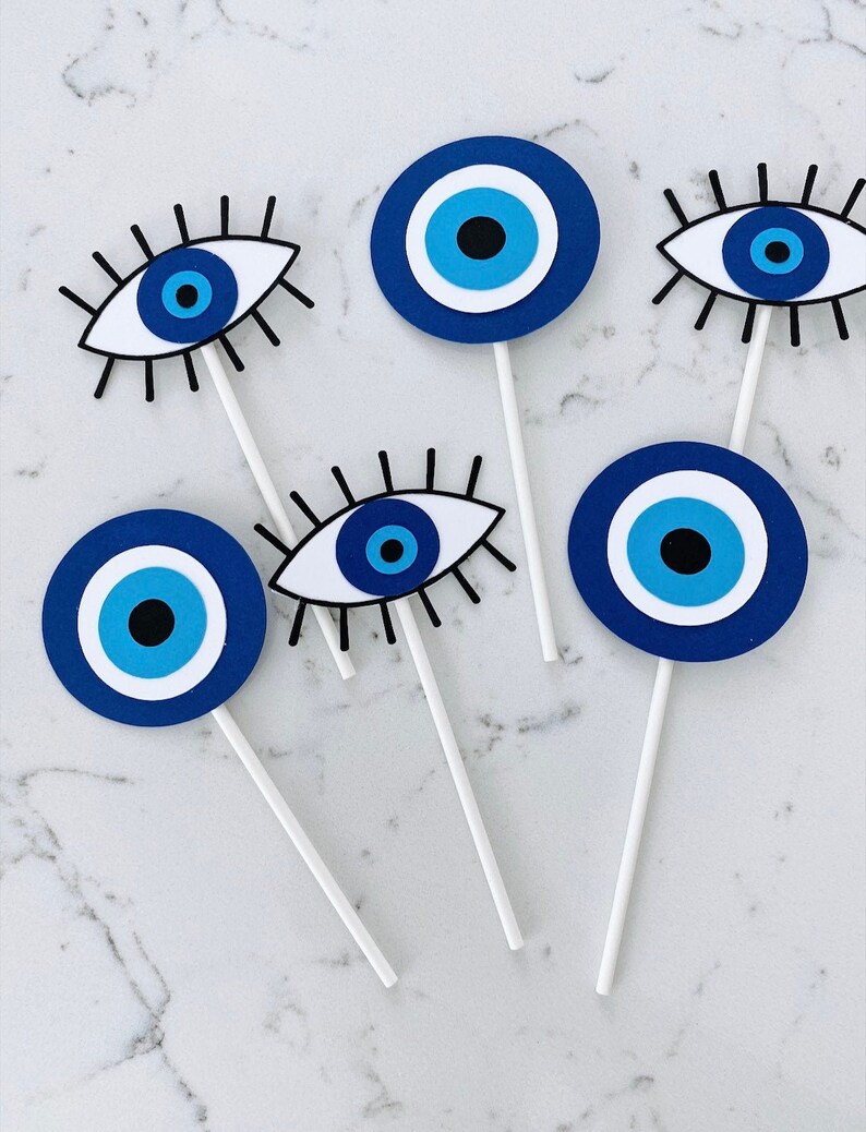 Evil Eye Toppers Evil Eye Cake Topper Evil Eye Birthday Evil - Etsy