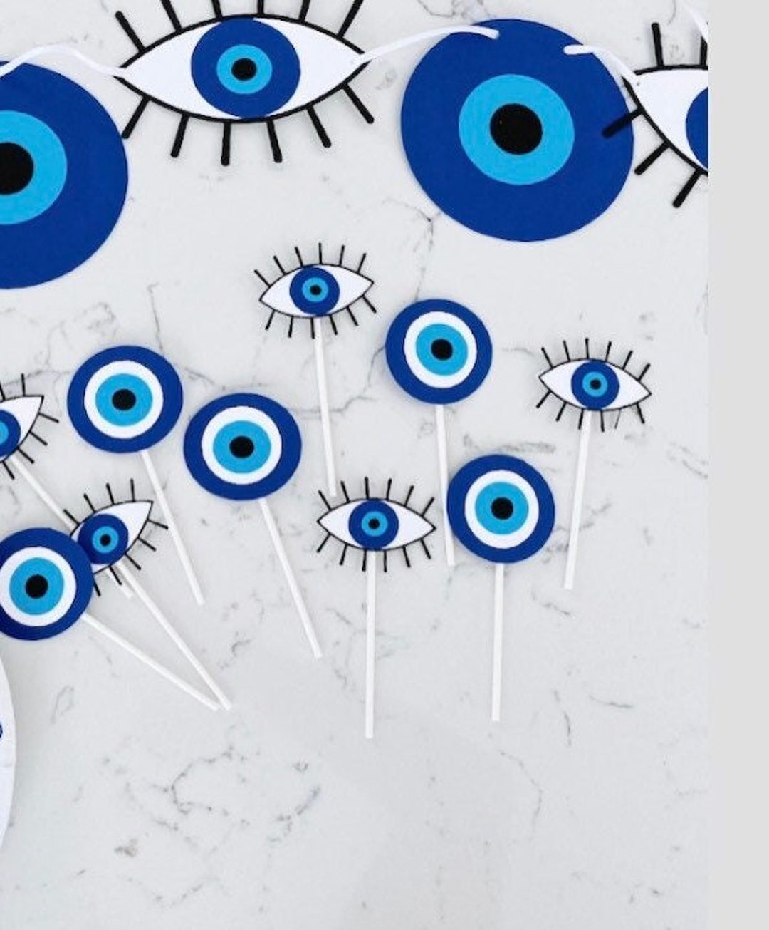 Evil Eye Party Decor Bundle Evil Eye Toppers Evil Eye Decorations Evil ...