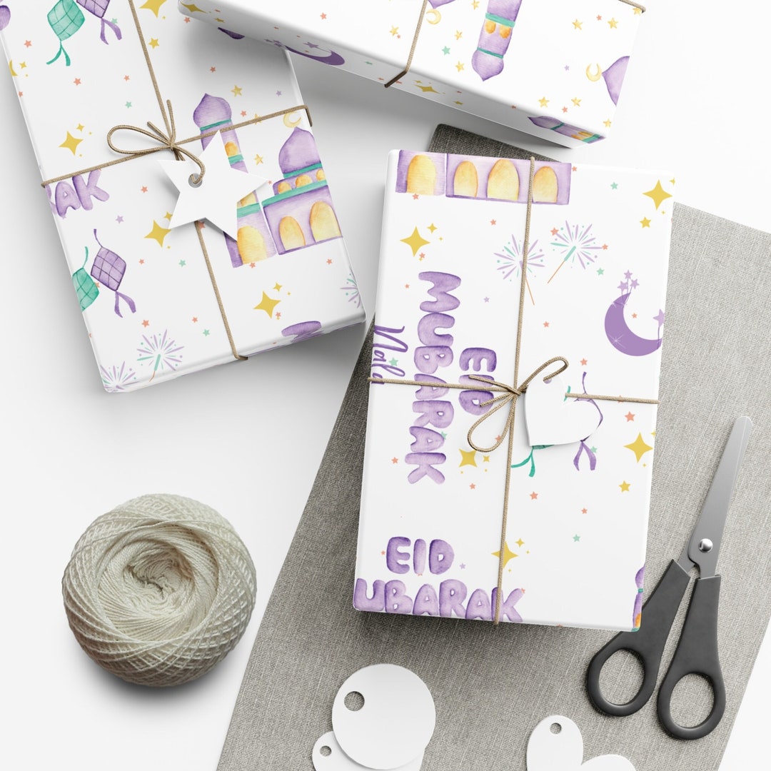 Custom Name Eid Gifts Wrapping Paper Eid Gift Wrap Ramadan Gift ...