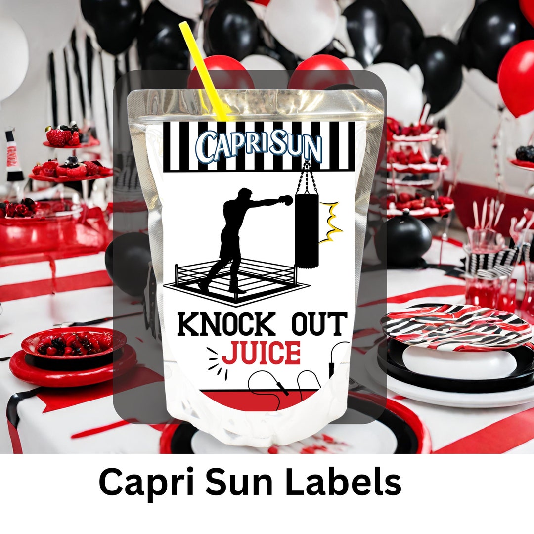 Boxing Caprisun Labels Boxing Gloves Capri Sun Label Juice Labels UFC ...