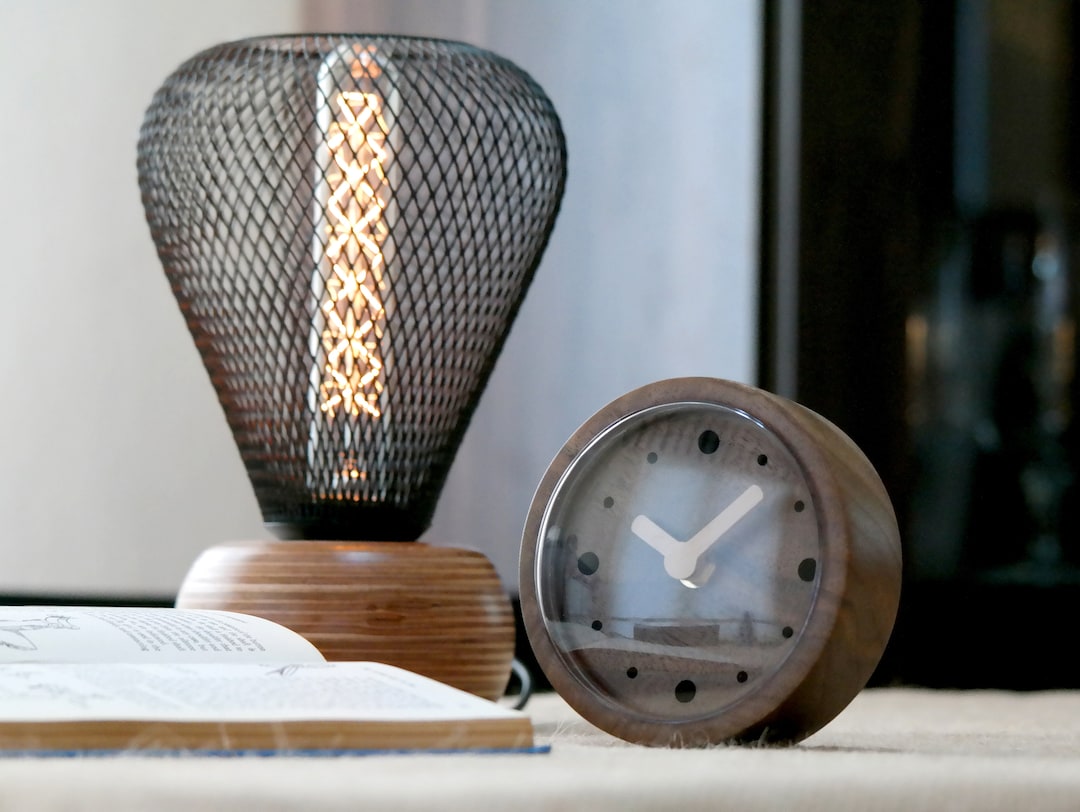 Handcrafted Wooden Desk Clock | Solid Wood Timepiece for Modern Office ...