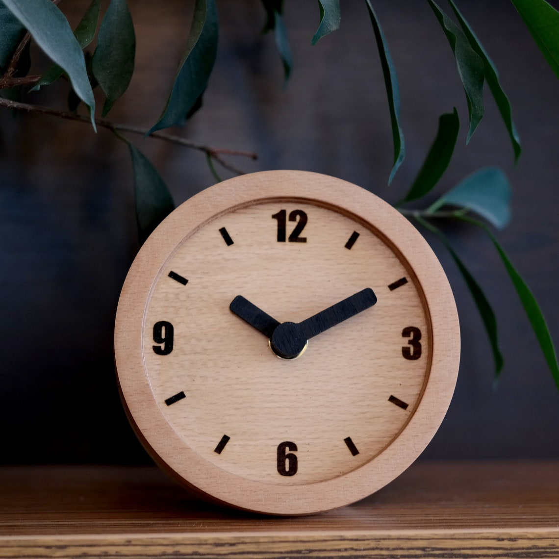 Contemporary Birch Plywood Table Clock Sleek Design for - Etsy