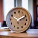 Handcrafted Wooden Analog Desktop Clock for Elegant Home Decor - Etsy