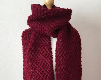 KNITTING PATTERN the Red Red Scarf (Instant Download) - Etsy