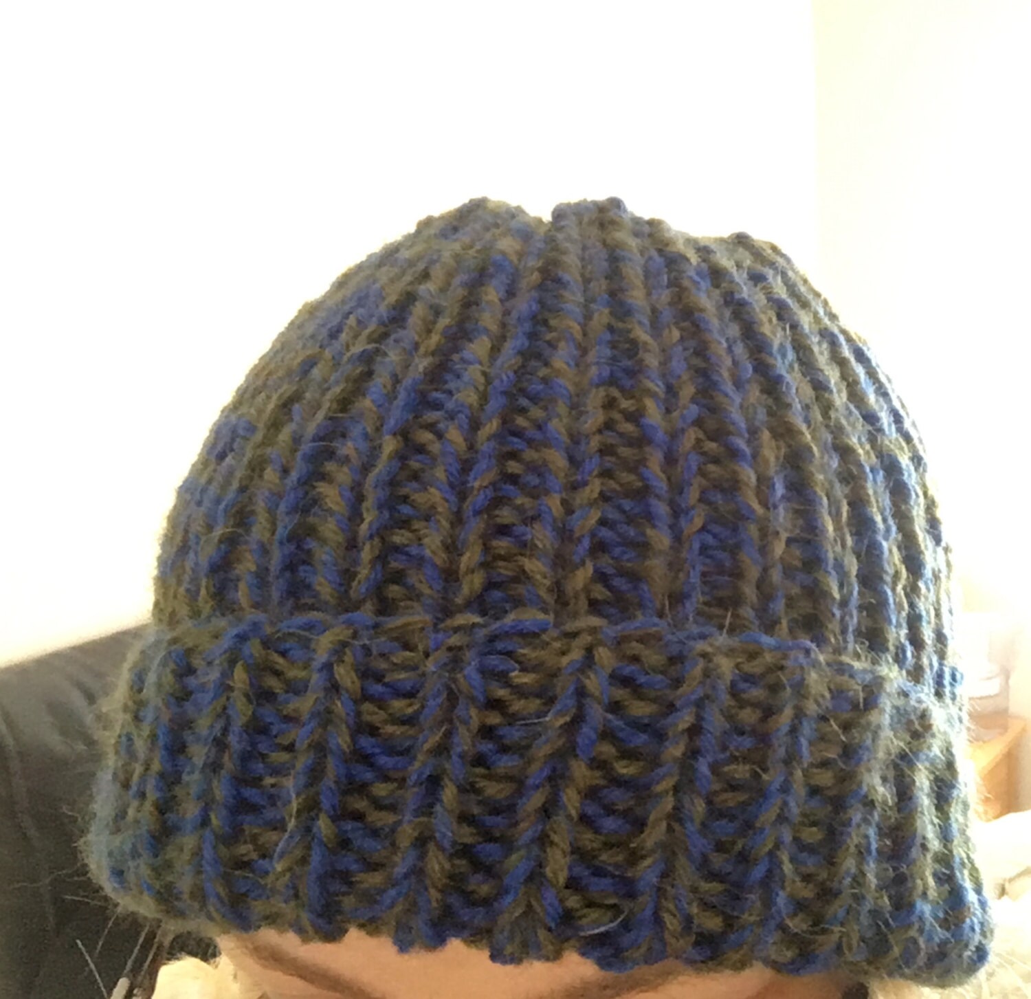 KNITTING PATTERN Blue and Green Men's Hat - Instant Download - Etsy