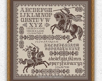 Castles and Knights Counted Cross Stitch Pattern Medieval - Etsy