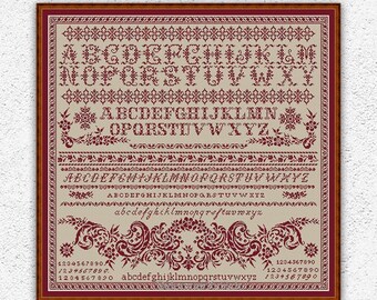 Mary Barr Reproduction Sampler 1828 Modern Sampler Pattern - Etsy