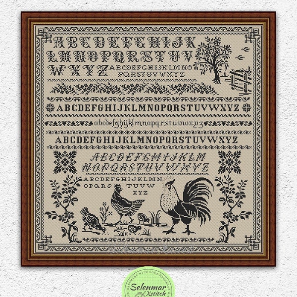 Chicken Cross Stitch - Etsy