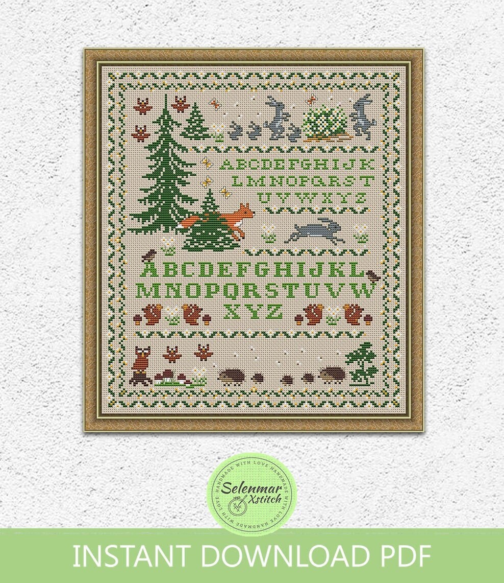 Fairytale Forest Cross Stitch Pattern Fox Hares Owls Hedgehogs - Etsy