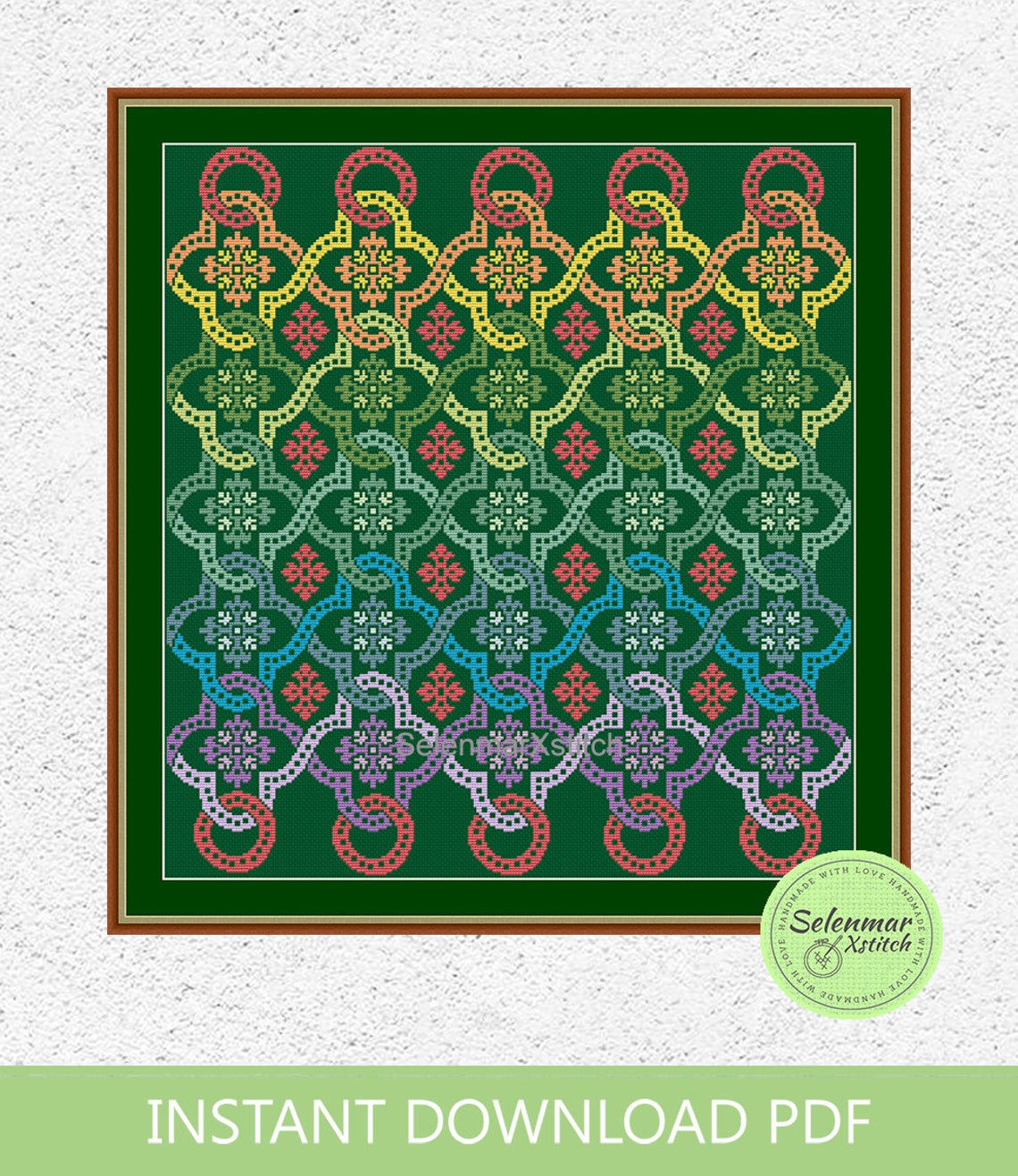 Colorful Quaker Cross Stitch Pattern Quilt Cross Stitch - Etsy
