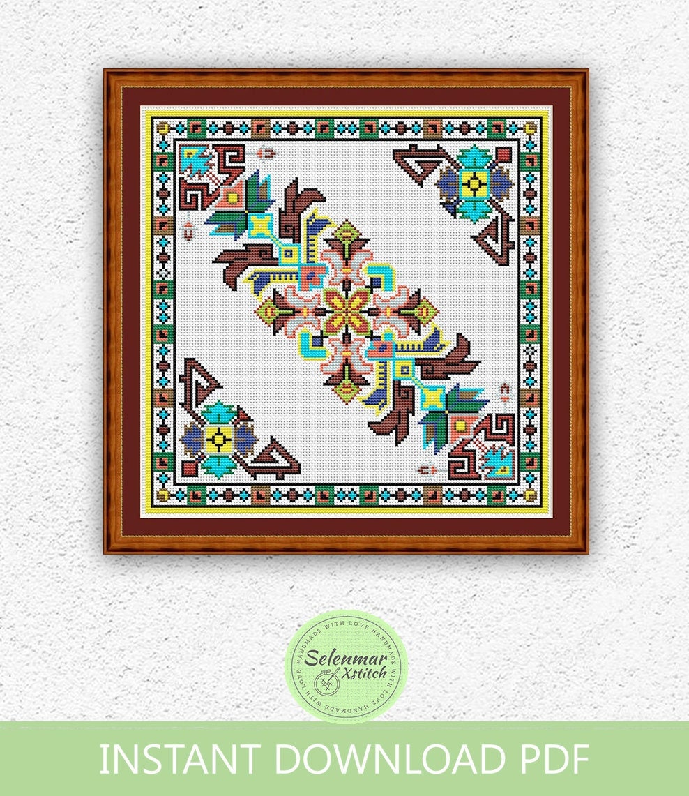 Moroccan Sampler Counted Cross Stitch Antique Pattern Geometric ...