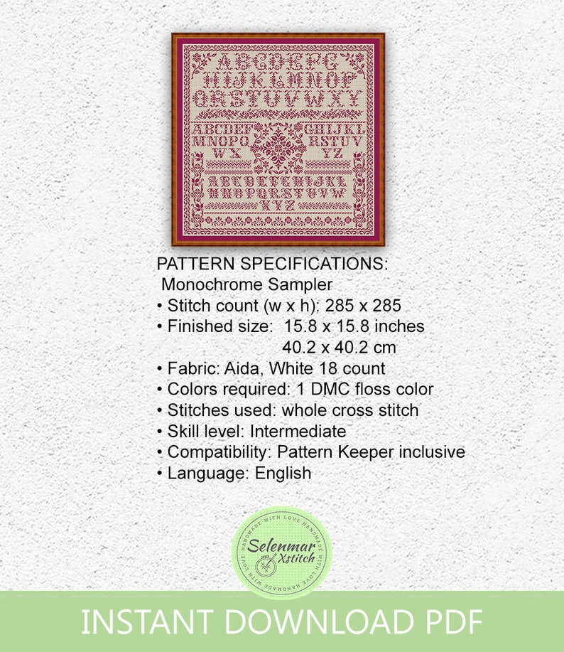 Floral Alphabet Cross Stitch Pattern Letters Cross Stitch - Etsy