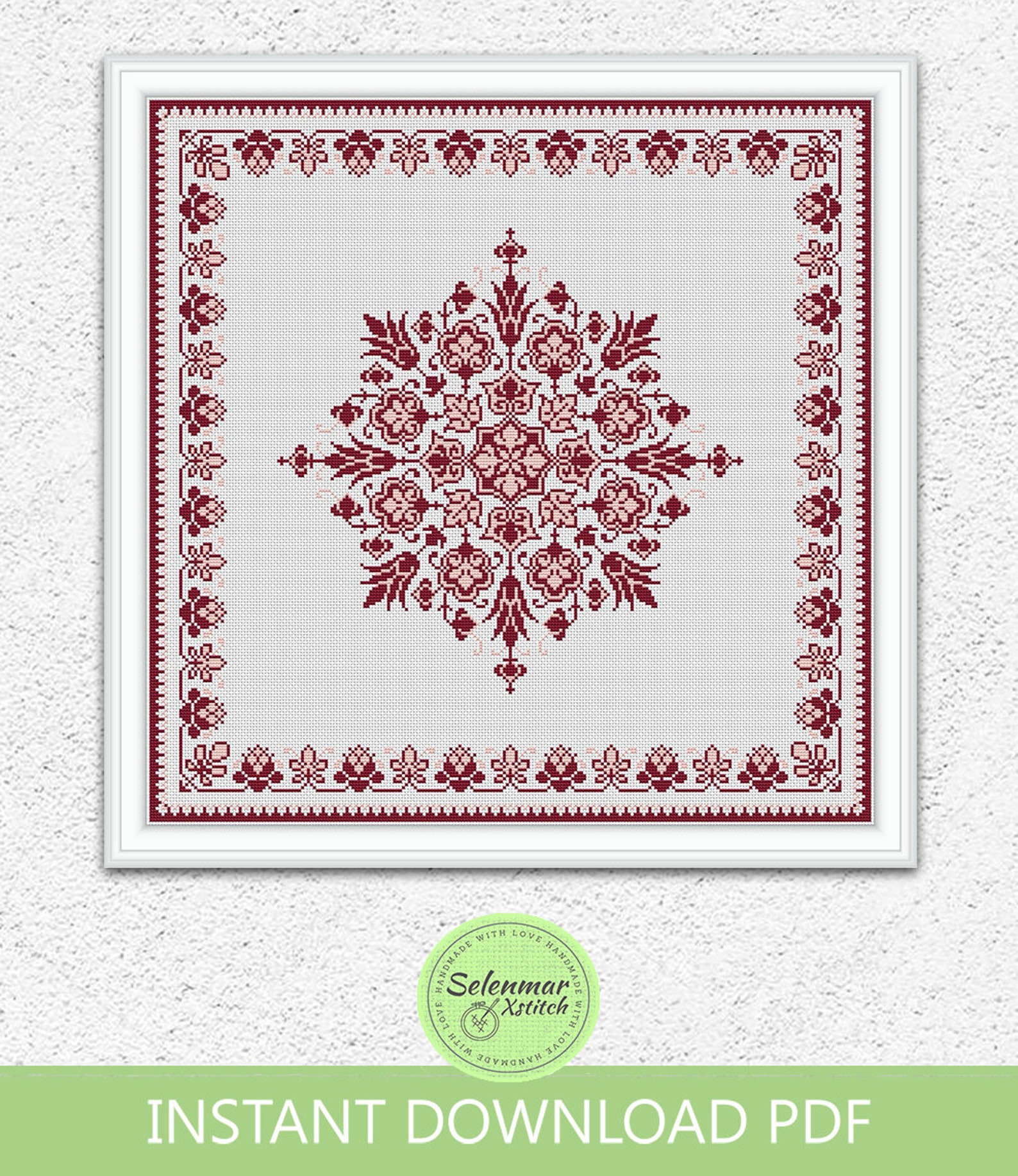 Pillow Sampler Counted Cross Stitch Pattern Pillow Cross Stitch Two ...