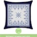 Two Colors Cross Stitch Pattern Floral Cross Stitch Square Embroidery ...