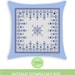 Two Colors Cross Stitch Pattern Floral Cross Stitch Square Embroidery ...