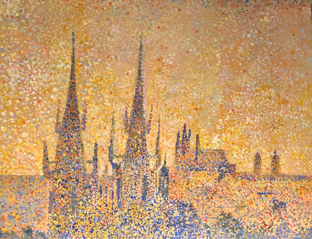 The Magic Afternoon - 11”x14” Signed Matte Print of Pointillist Work ...