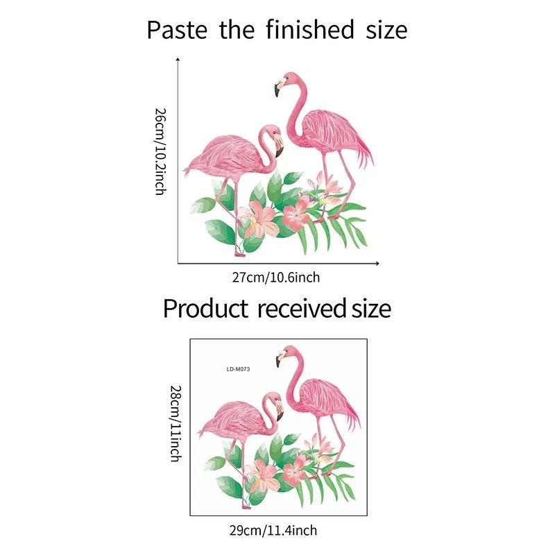 Flamingo Tropical Bathroom Decal Sticker • Toilets, Draws, Cupboards ...