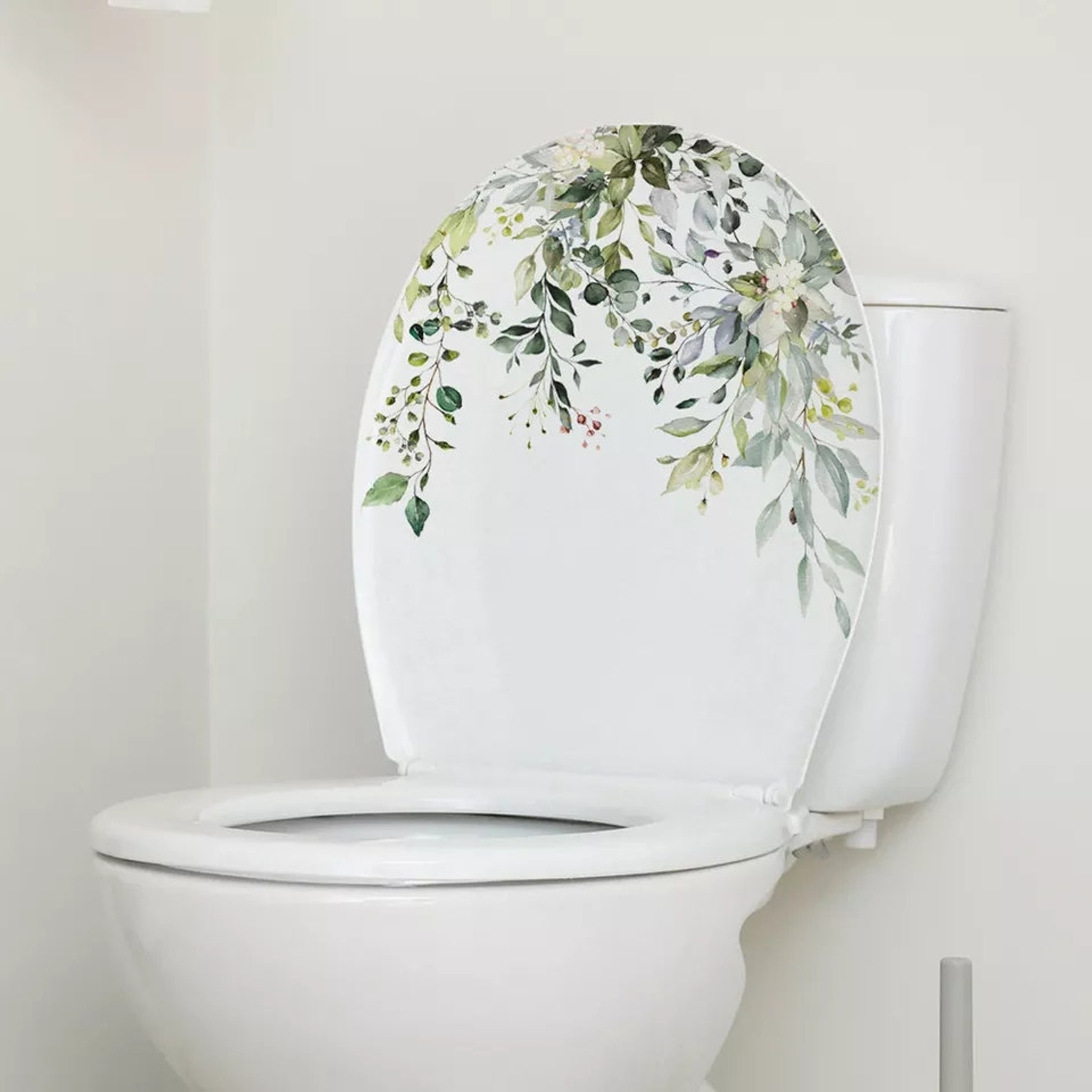Leaves Bathroom Decal Sticker • Toilets, Draws, Cupboards, Tiles, Walls ...