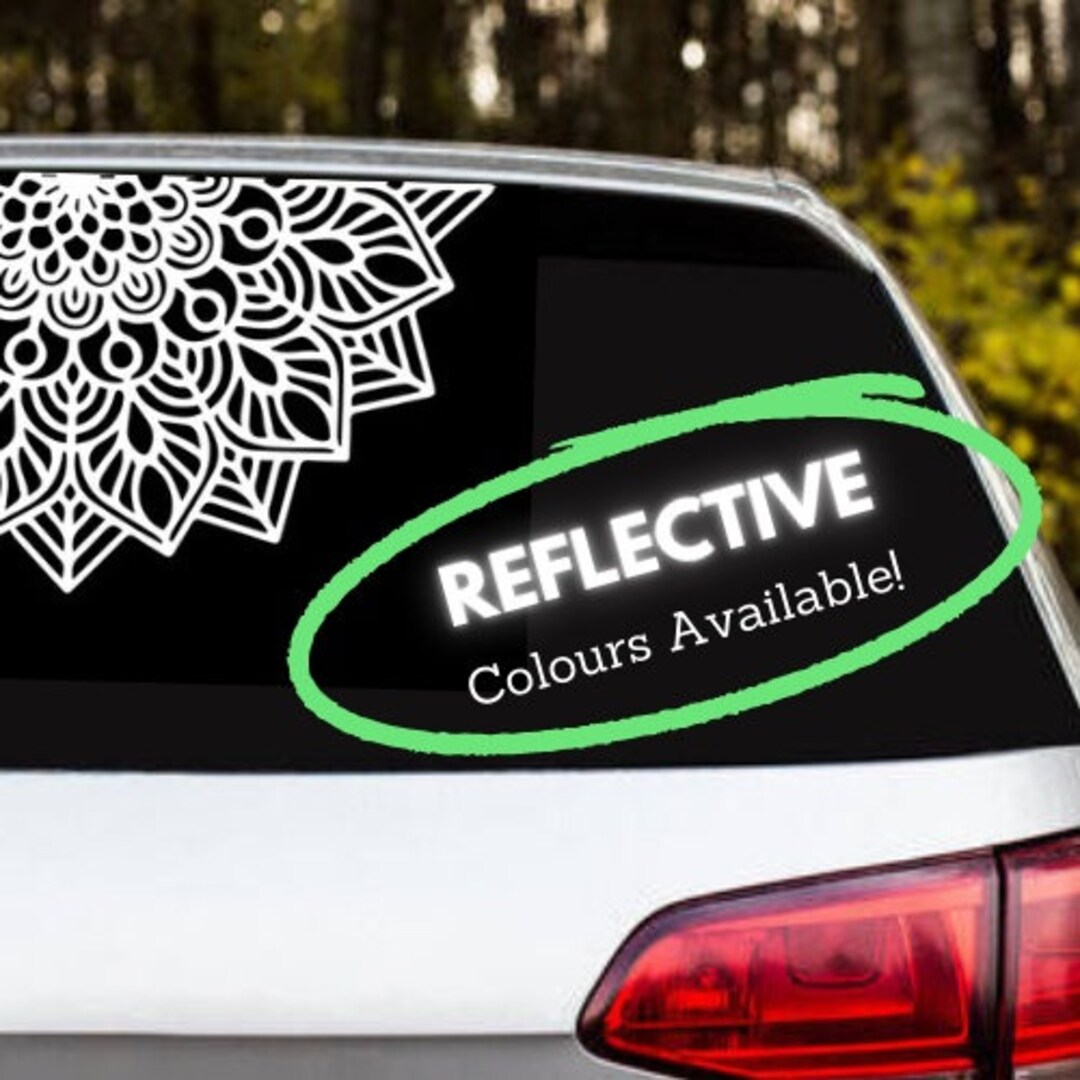 Large Mandala Half Circle Car Decals - Etsy