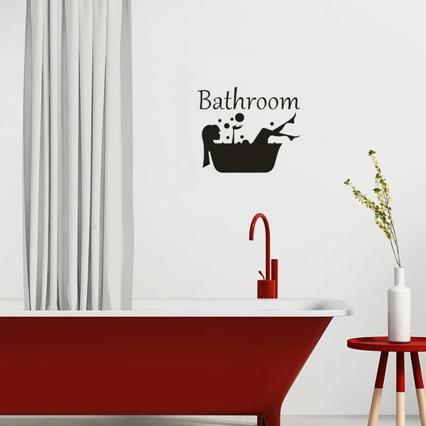 Bathroom Sticker - Etsy