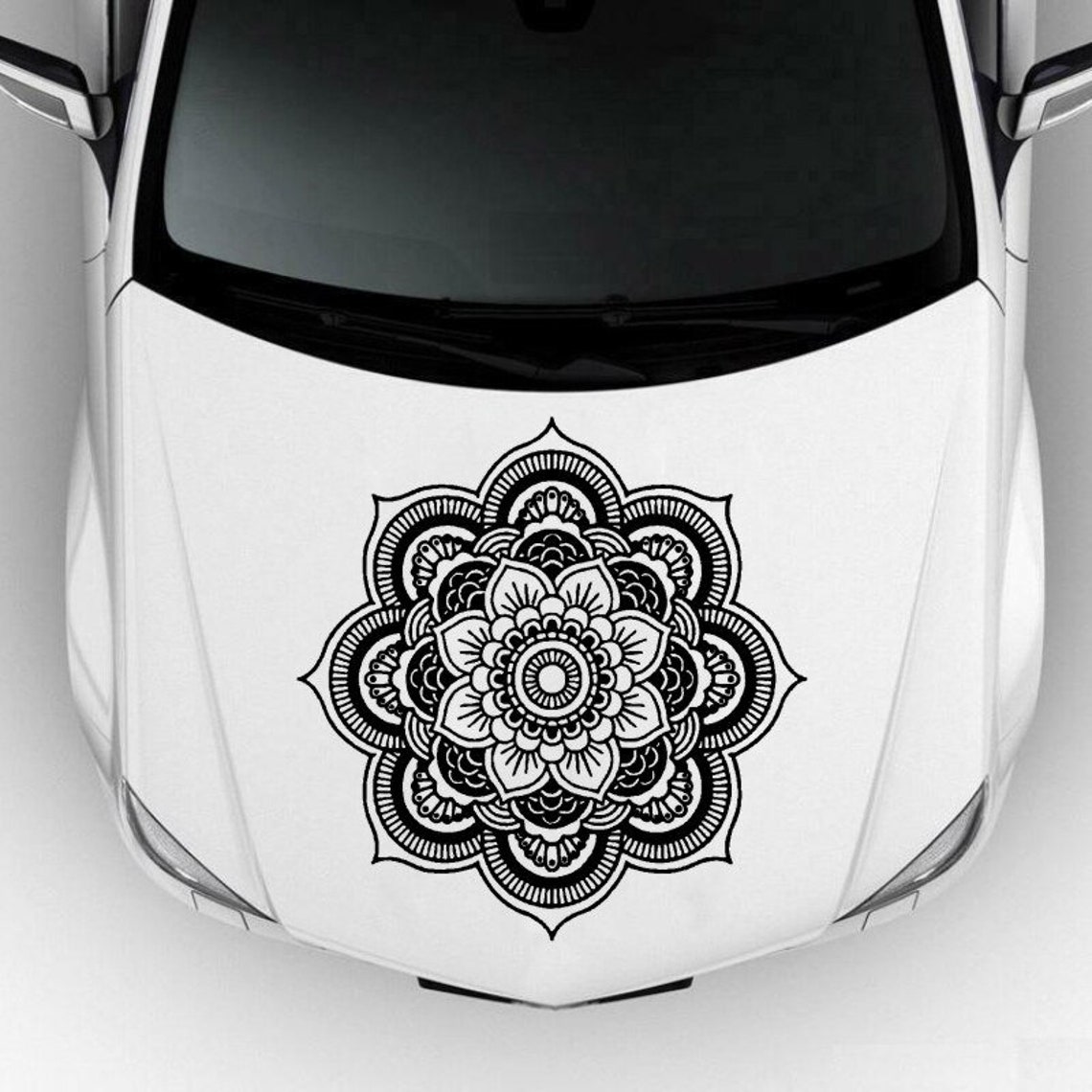 Large Mandala Full Circle Car Decal Black, Gold, White. 56cm X 56cm. - Etsy