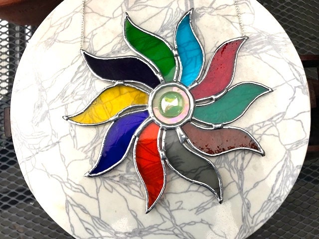 All The Colours Of The Rainbow - And More, Handmade Stained Glass Sun ...
