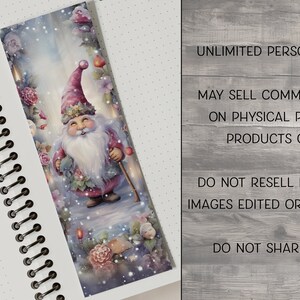 Christmas Gnome 10 Printable Bookmarks, Digital Download Bookmark Pages ...