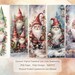Christmas Gnome 10 Printable Bookmarks, Digital Download Bookmark Pages ...
