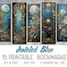 15 Jeweled Blue Printable Bookmarks, Digital Download Bookmark Pages ...