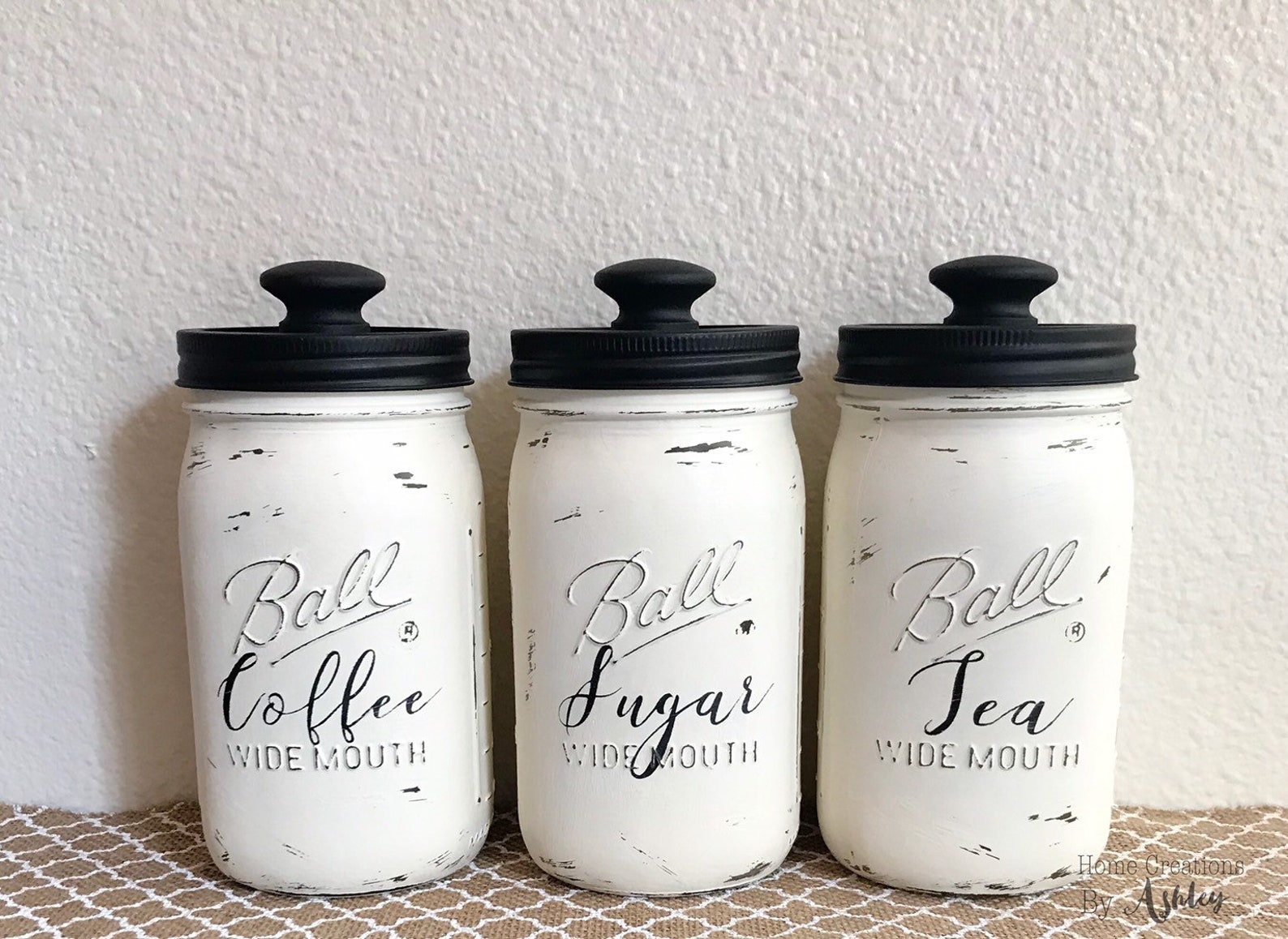 Rustic Mason Jar Dry Goods Containers / Farmhouse Mason Jars / | Etsy