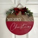 Christmas Round Wood Sign/round Wood Sign/front Door Sign/christmas ...