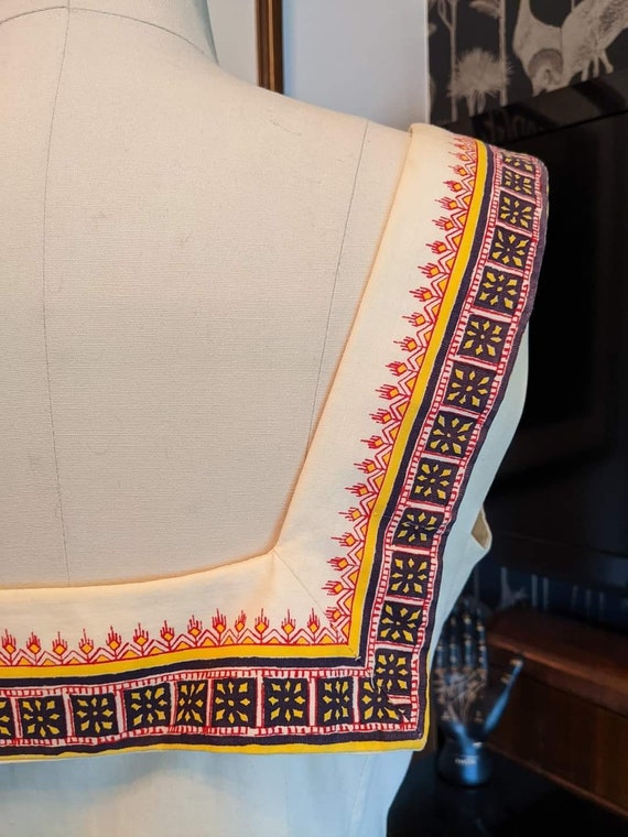 1950s "Malihini - Made in Hawaii" Cotton Red and Yell… - Gem