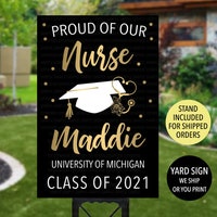We Love Our Nurses Yard Sign: Appreciation Lawn Decoration (20pc) - Etsy