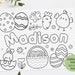 Easter Coloring Sheet, Easter Name Coloring Page, Easter Classroom Game ...