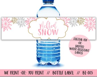 Melted snow labels | Etsy