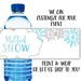Melted Snow Water Bottle Labels Onederland Birthday Water | Etsy