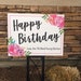 Pink Flowers Birthday Sign Girl Birthday Yard Sign Female - Etsy