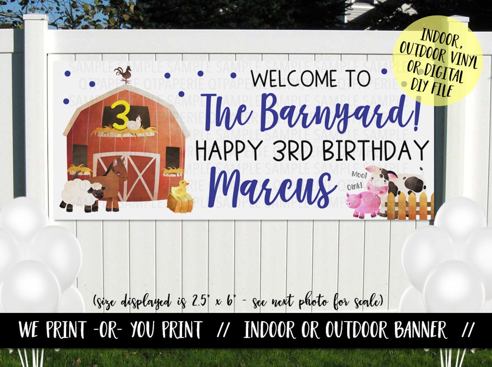 Farm Birthday Banner Barnyard Banner Farm Birthday | Etsy
