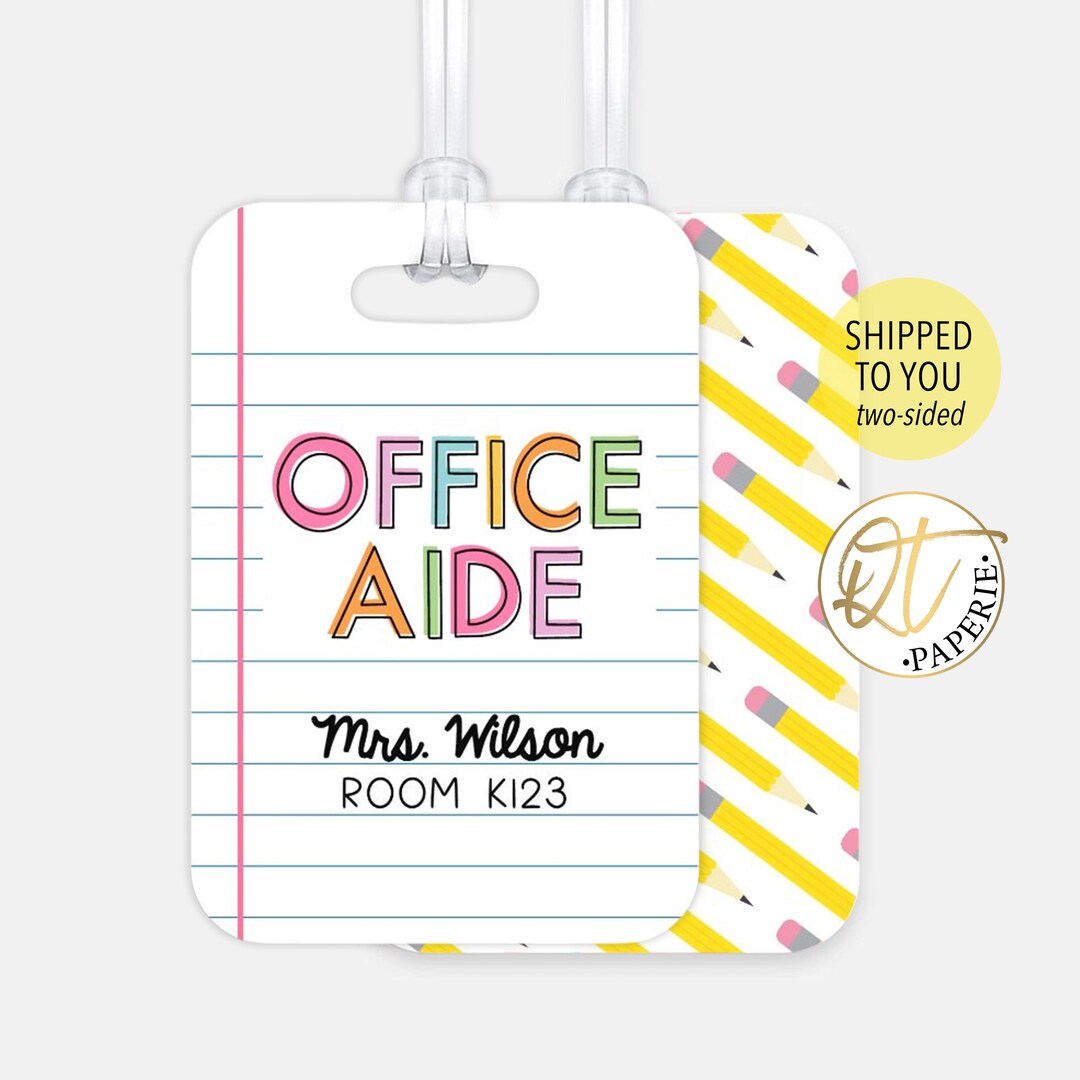Personalized Office Aide Pass for Students, School Office Beginning of ...