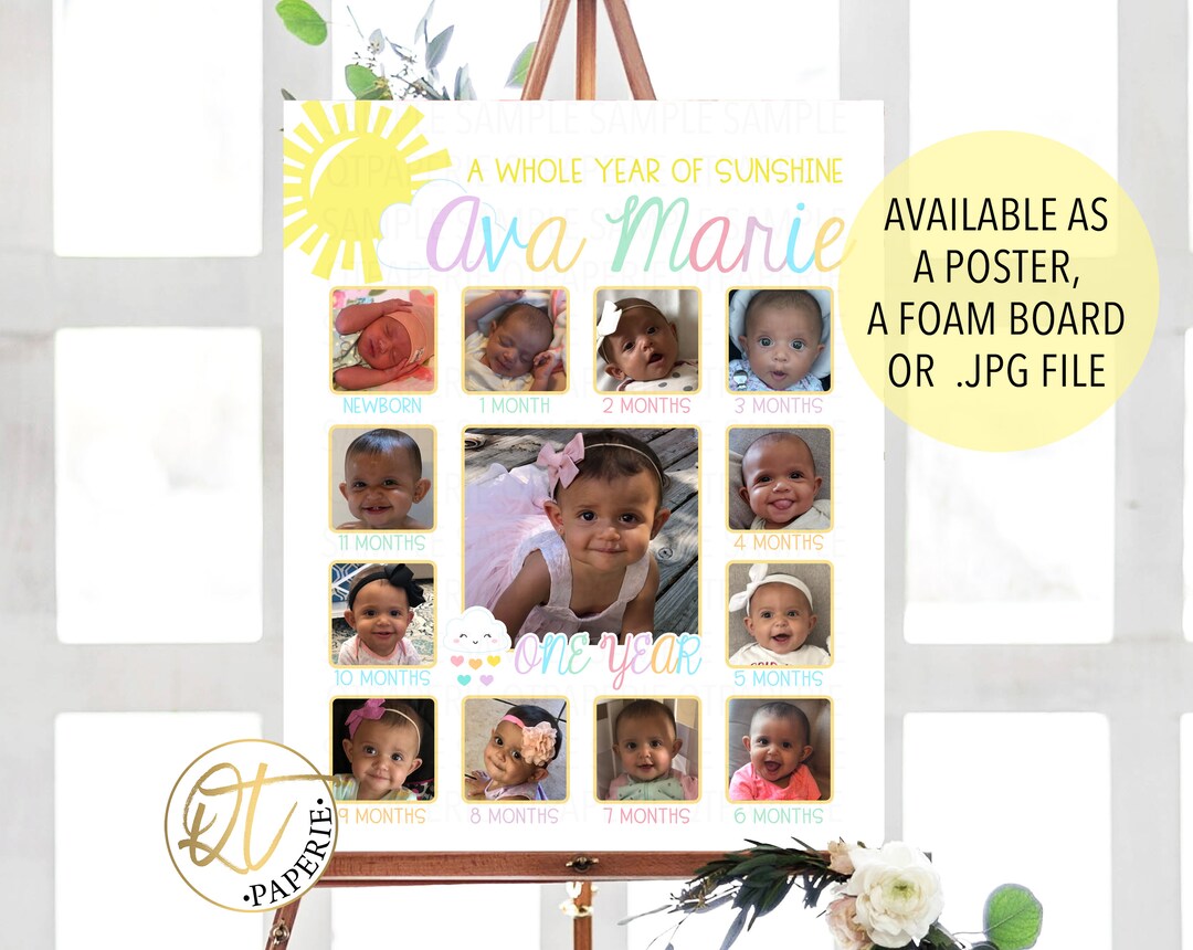 Sunshine Birthday Sign, Sunshine First Year Photo Sign, You Are My ...