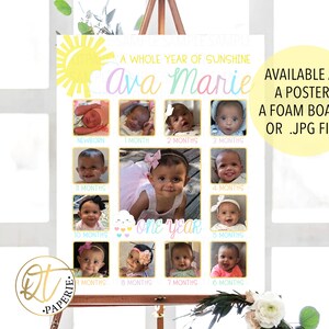 Sunshine Birthday Sign, Sunshine First Year Photo Sign, You Are My ...