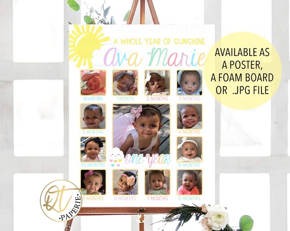 Sunshine Birthday Sign Sunshine First Year Photo Sign You | Etsy