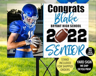 Custom Photo Football Player Yard Sign Any Photo Sports - Etsy