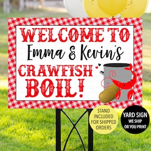 Crawfish Boil Welcome Sign, Crawfish Couples Shower Sign, Crawfish ...